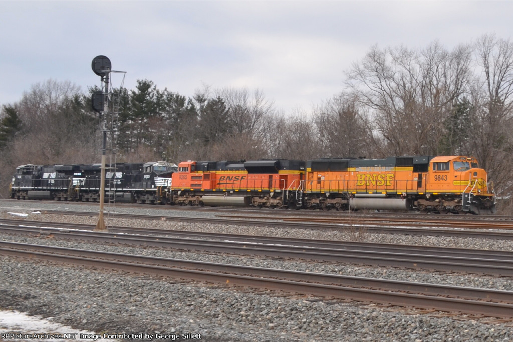 2 BNSF units are in an westbound power movie.